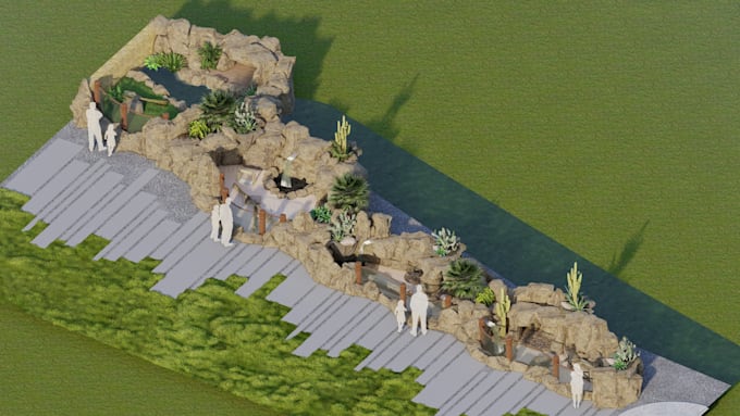 Design your space for playground and zoo exhibit by Akhirulamin | Fiverr