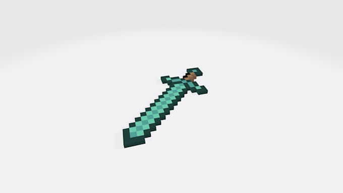 Create a 3d minecraft sword model for 3d printing custom size or ready ...