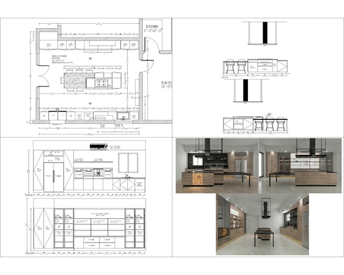 Create shop or millwork drawings for kitchen wardrobes and all ...