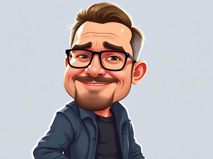 Draw cartoon caricature headshot avatar from photo by Dreneisarren | Fiverr