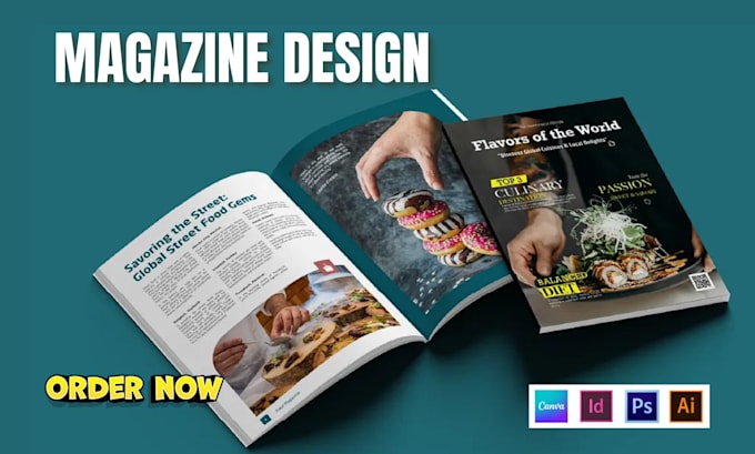 Design magazine, magazine cover, product catalogue, digital magazine ...