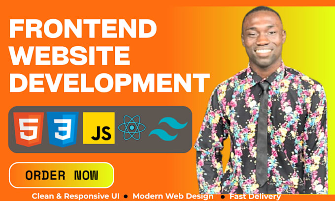 Be your front end web developer using html, css, javascript, react, tailwind css by Emitrix | Fiverr