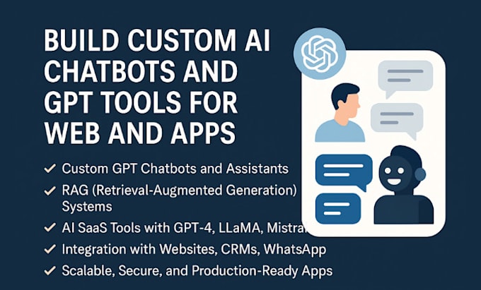 Develop custom chatbots, rag systems, and ai tools by Sobanfarooq439 | Fiverr