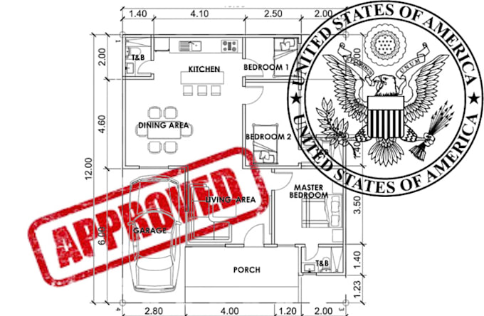 Draw and stamp house plans for usa canada la nyc chief architect by ...