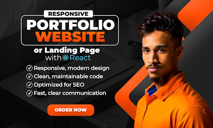 Build a personal portfolio website using react js and tailwind css by Dev_truce | Fiverr