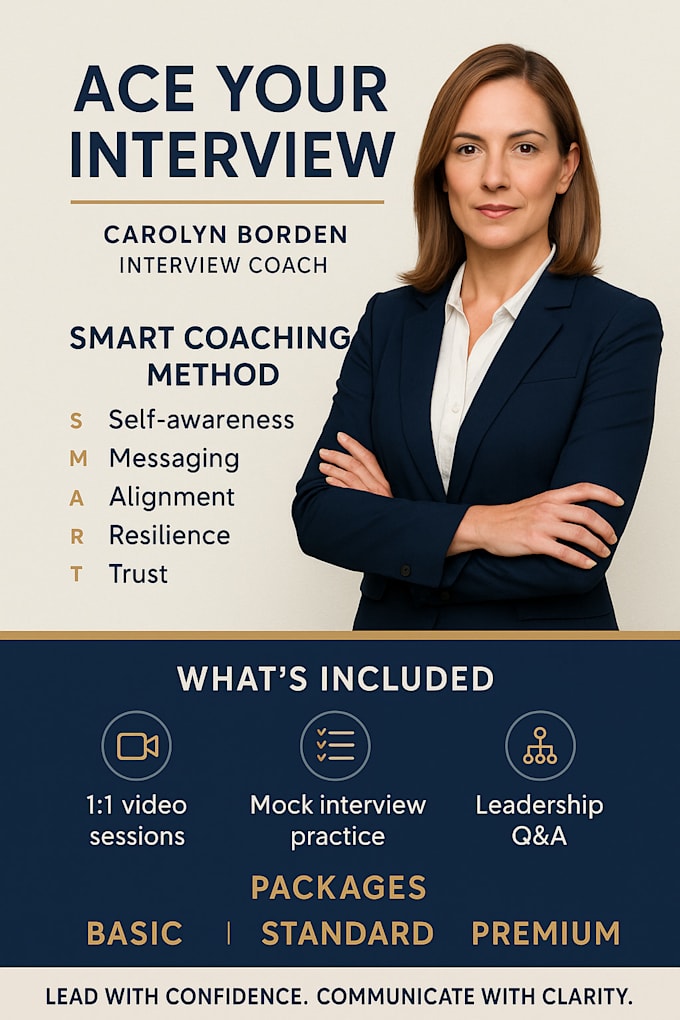 Coach you to lead with confidence and crush your next interview by ...