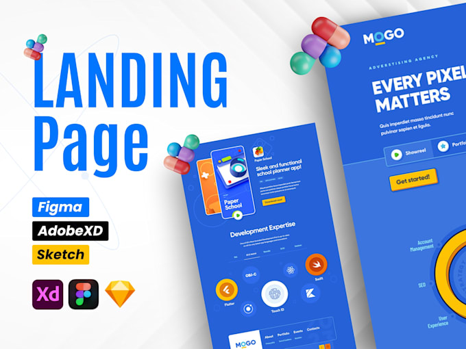 Design figma landing page and saas website ui ux design by Infu_hashtag | Fiverr