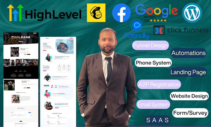 Do full go high level account setup and build funnel websites and ...