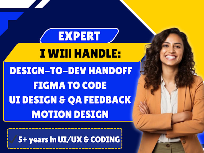 Design to development handoff, figma to code ui design qa feedback motion design by Adubi ...