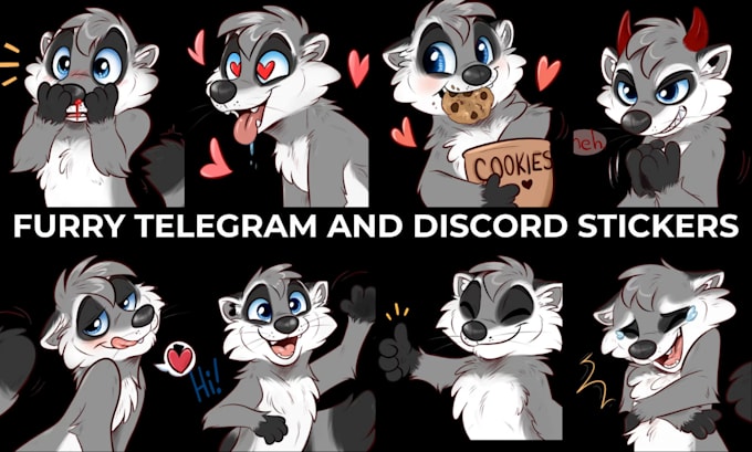 Custom furry telegram sticker crypto sticker discord sticker fursona ...