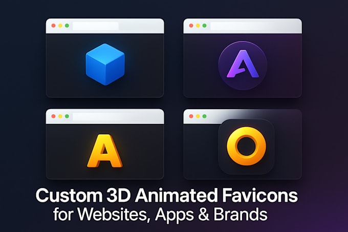 Design custom 3d animated favicons for websites, apps, and modern web ...