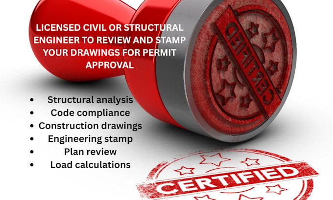Review and stamp civil, structural, or mep plans for permit approval by ...