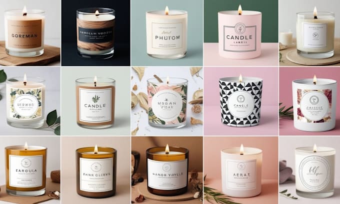 Design scented candle label, candle packaging, candle sticker, logo ...