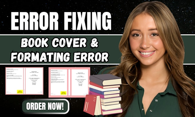 Do book cover error fixing, resize book cover, formatting error fixing ...