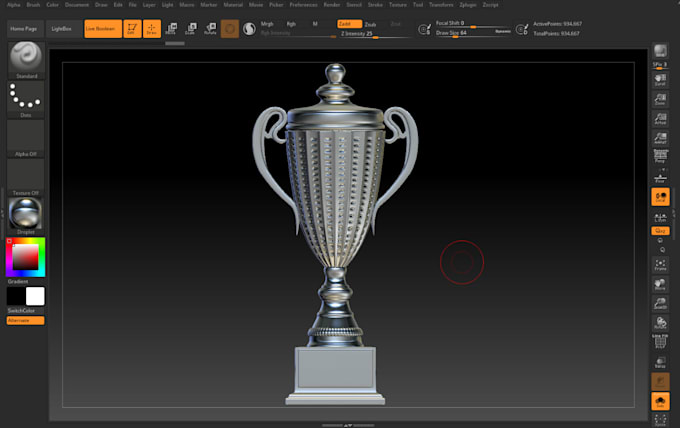 Do 3d trophy model, zbrush trophy sculpt, printable trophy, realistic trophy stl by Three_sculpt ...