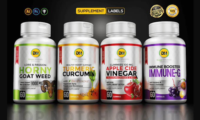 Do undefined product label design, label design and supplement label ...