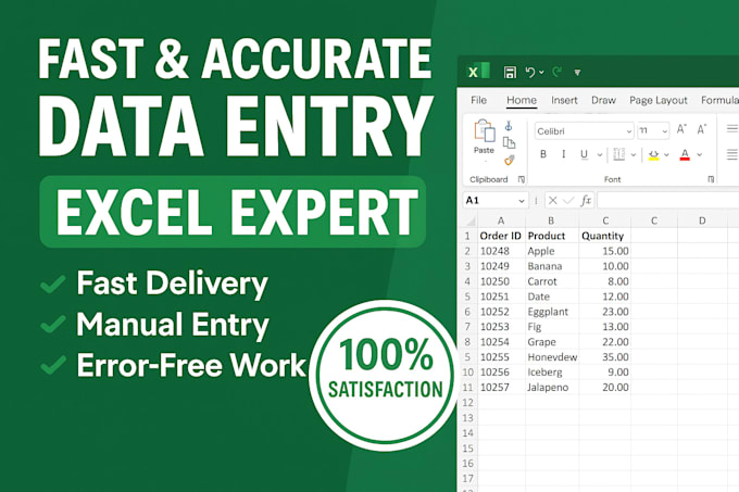 Do fast accurate data entry by Universalent616 | Fiverr