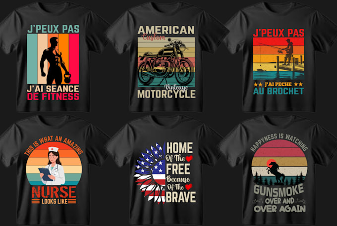 Do next level custom t shirt design unique and bold concepts by ...