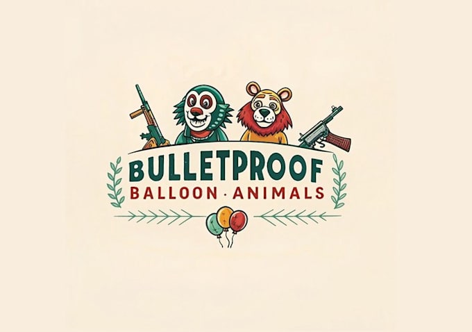 Design bulletproof balloon animals logo by Nakia_renner | Fiverr