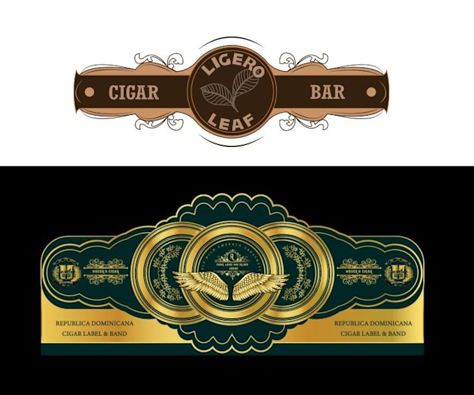 Cigar Label Vector