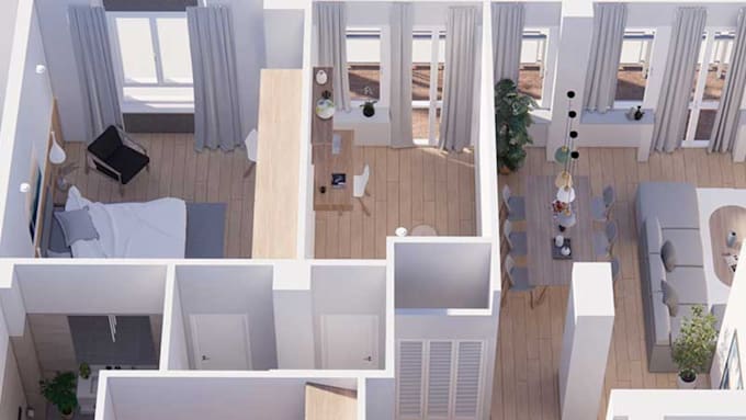 Create architectural video rendering walkthroughs with cinematic style ...