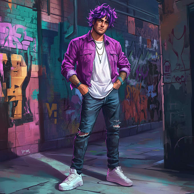 Draw game illustration of realistic or fantasy character by Gneemolmon ...