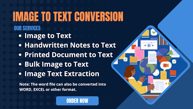 Convert image to text in word, excel, pdf or other formats by ...