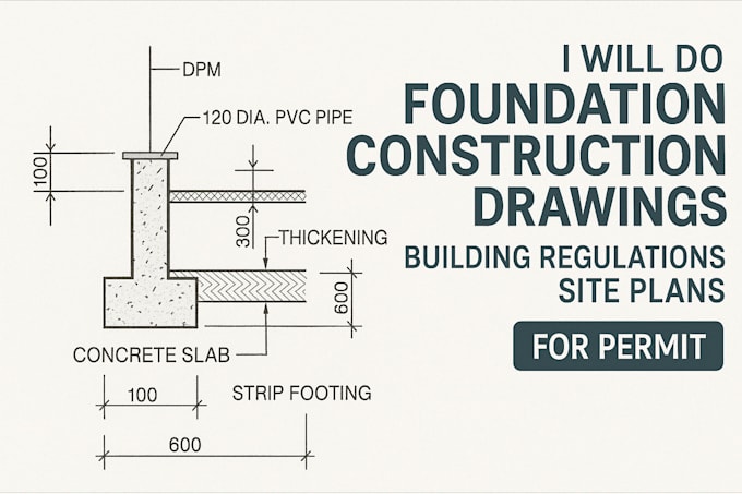 Do foundation construction drawings building regulations site plans for permit by ...