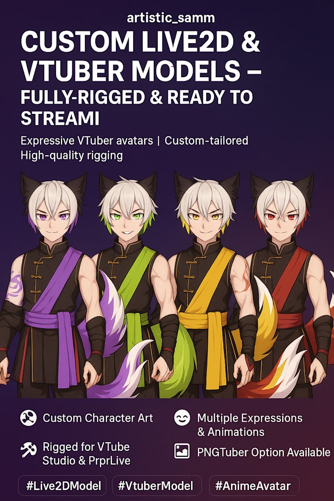 Rig and animate your live2d model for vtubing or games by Artistic_samm ...