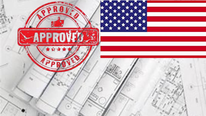 Draw review, stamp usa city permit, architectural drawing by ...