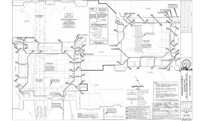 Drainage plan, site plan, grading plan, storm water in autocad and ...