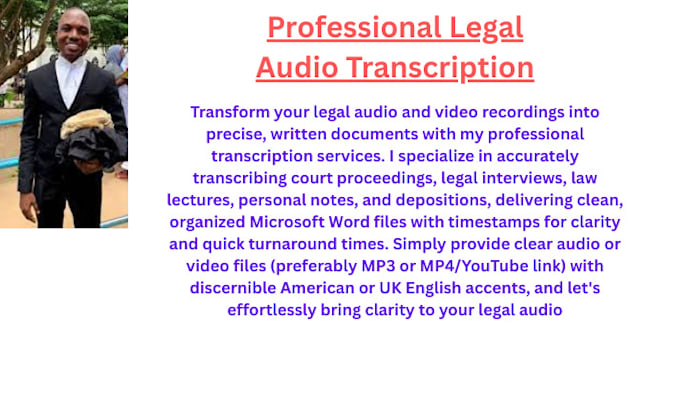Do legal transcription or transcribe court proceedings by ...