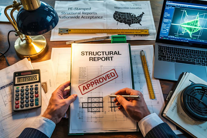 Do us structural engineering drawings report inspection pe stamp by ...