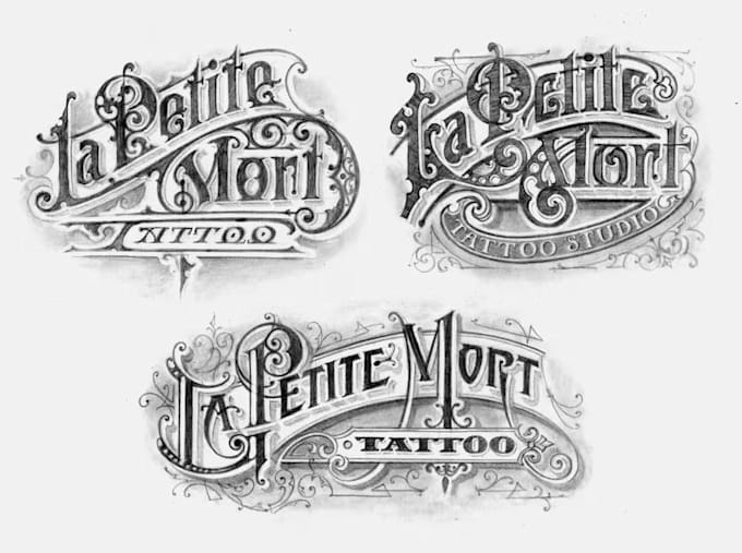 Draw vintage tattoo hand lettering logo design for you by Leah_dhl | Fiverr