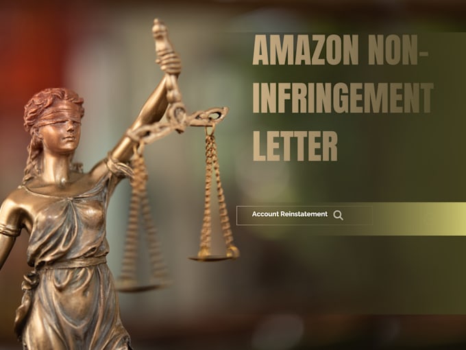 Reinstate your amazon with a legal non infringement letter by ...
