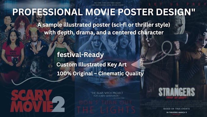 Design a professional movie,film poster, or illustrated key art for ...