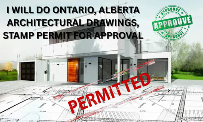 Do ontario, alberta architectural drawings, stamp permit for approval ...
