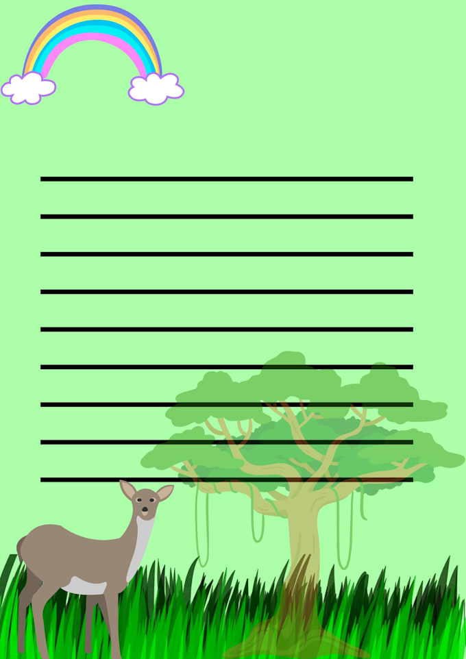 Create printable writing pages for kids by Planbloom | Fiverr