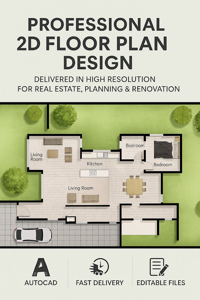 Create 2d floor plan designs by Sealif | Fiverr