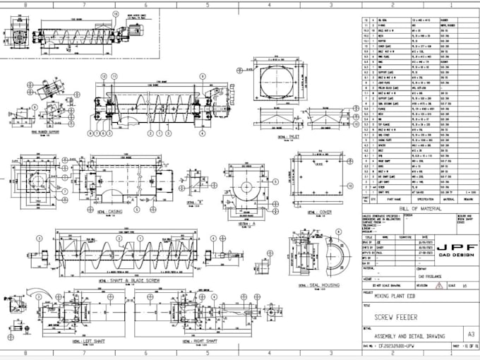2d mechanical drawing technical drawing 2d engineering drawing detailed ...