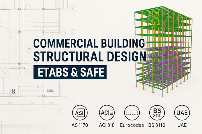Do commercial building structural design using etabs and safe by Bobba_rohini | Fiverr