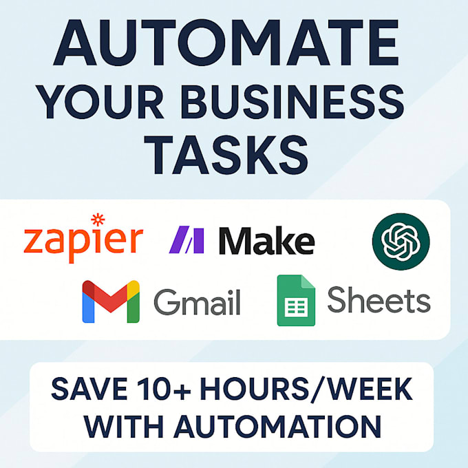 Automate your business tasks using zapier, make, and ai by Ashtonsalo152 | Fiverr
