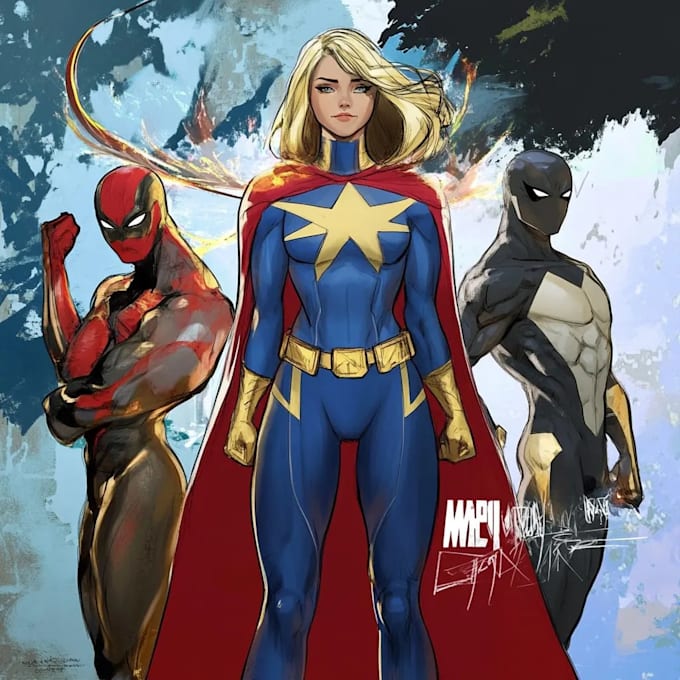 Make concept art superhero character for anime style comic by Mantut ...
