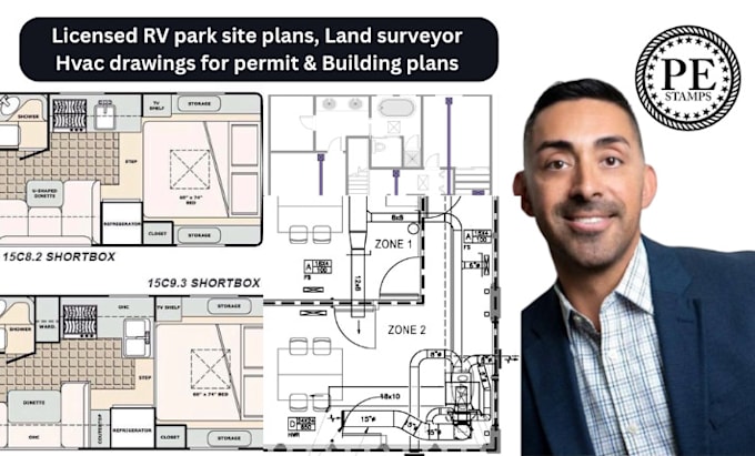 Licensed rv park site plans land surveyor hvac drawing for permit ...
