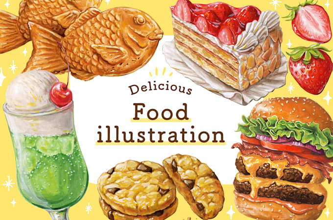 Create japanese food illustration in my acrylics style by May_illust ...