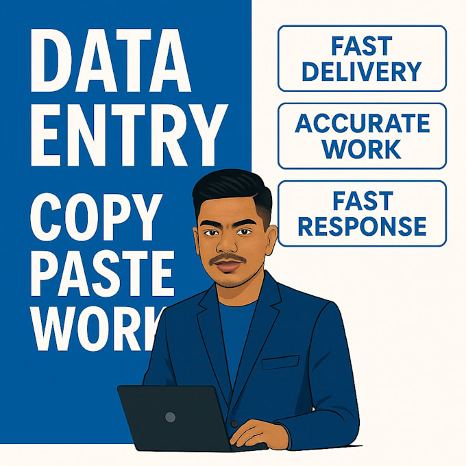 Accurate data entry typing and copy paste work by Mijan126 | Fiverr