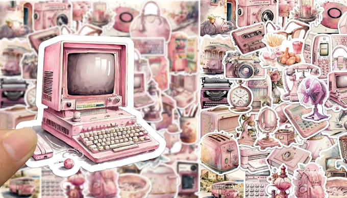 Design printable sticker packs for your business by Aymenment | Fiverr