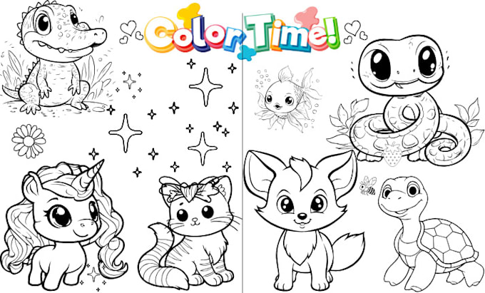 Draw bold, easy, and cozy little corner coloring pages for bookkdp ...