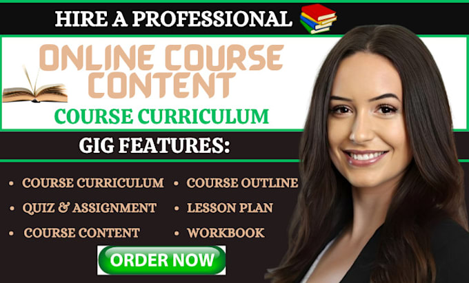 Create online course content, course curriculum, training manual and lesson plan by Simeonmary ...