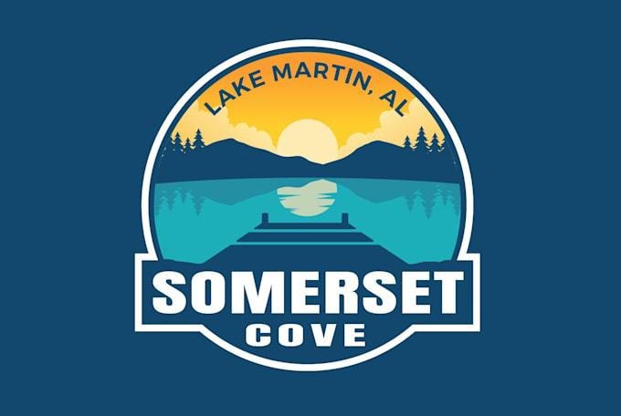 Create a modern creative river and lake outdoor logo design by ...